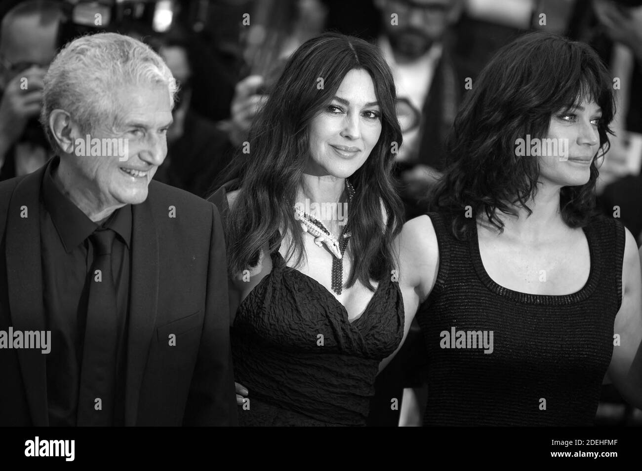 Claude Lelouch, Marianne Denicourt and Monica Bellucci arriving on the ...