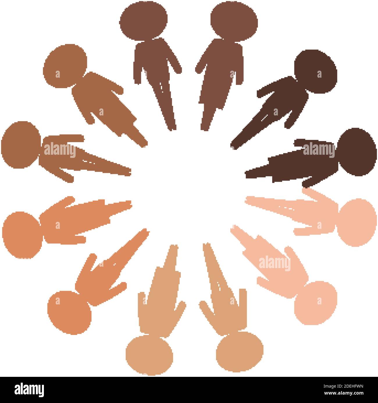 People symbols in different color isolated on white background ...