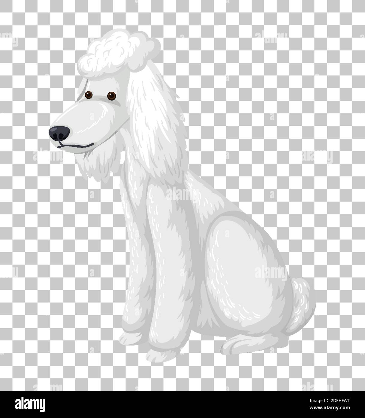White Puddle in sitting position cartoon character isolated on ...
