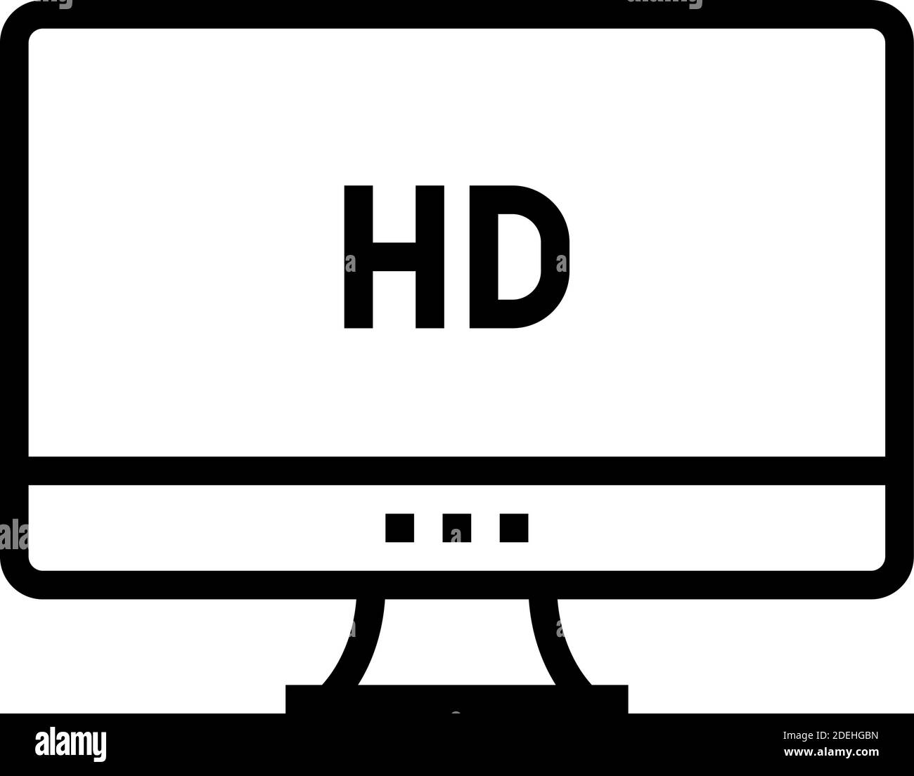 hd resolution computer screen line icon vector illustration Stock ...
