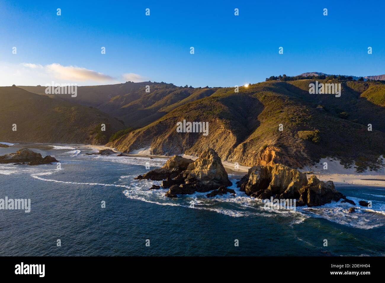 Pfeiffer Beach along Pfeiffer State Park in Big Sur, California Stock ...