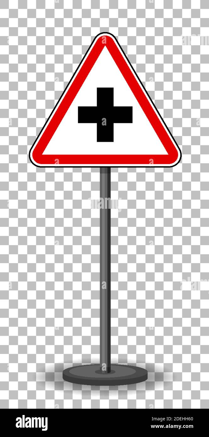 Red traffic sign on transparent background illustration Stock Vector ...