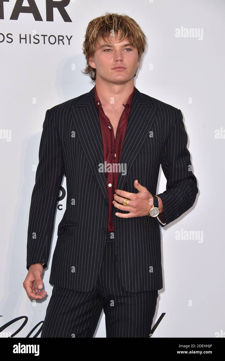 Jordan Barrett attends the amfAR Cannes Gala 2019 at Hotel du Cap-Eden ...