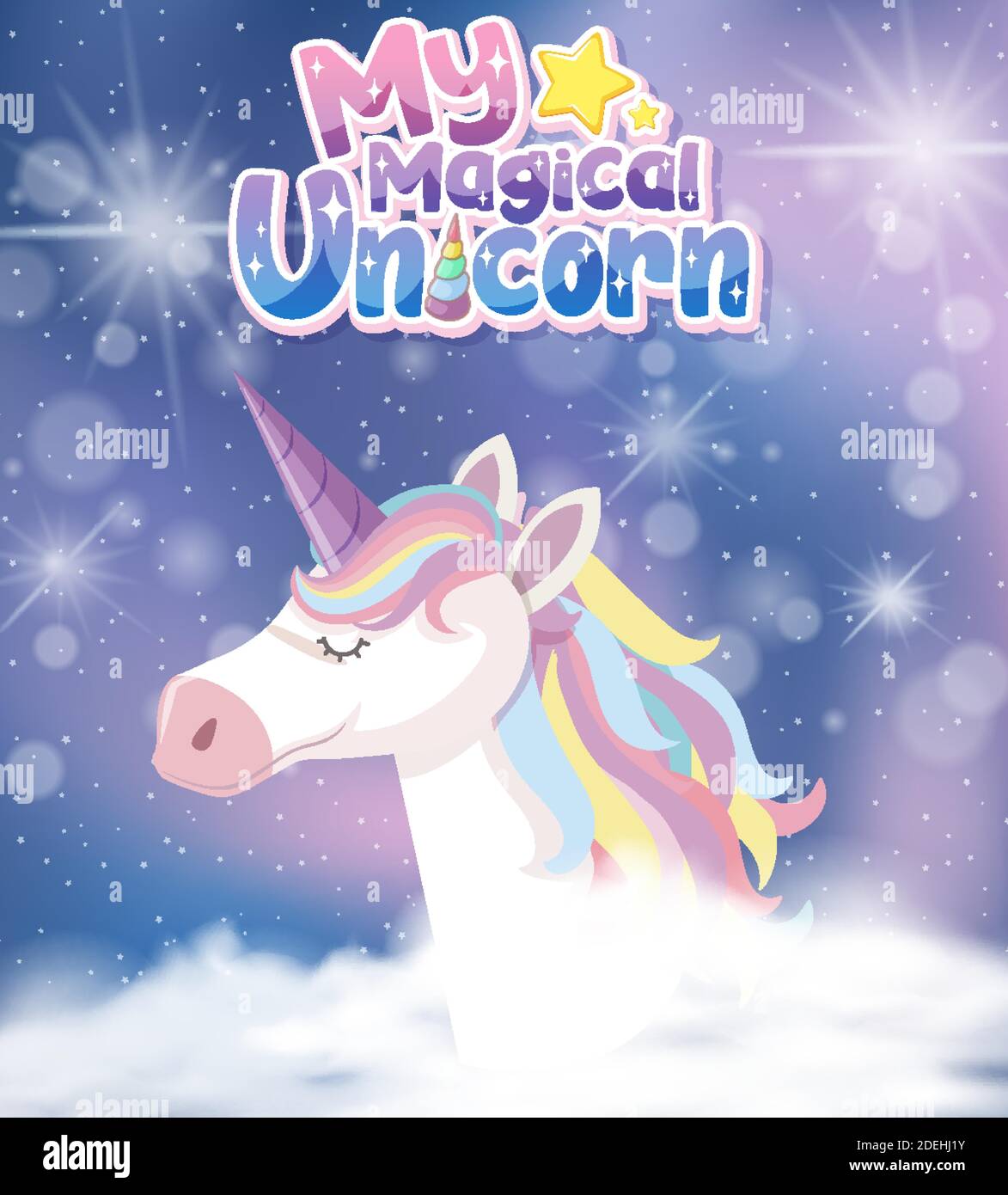 Magic fairy tale pastel sky background illustration Stock Vector Image ...