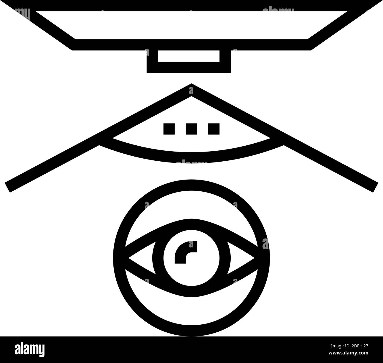 overview computer display line icon vector illustration Stock Vector ...