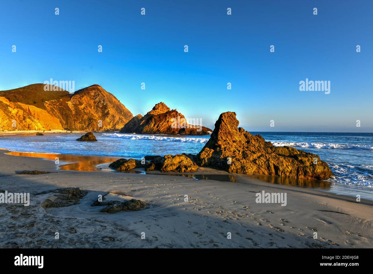 Pfeiffer Beach along Pfeiffer State Park in Big Sur, California Stock ...