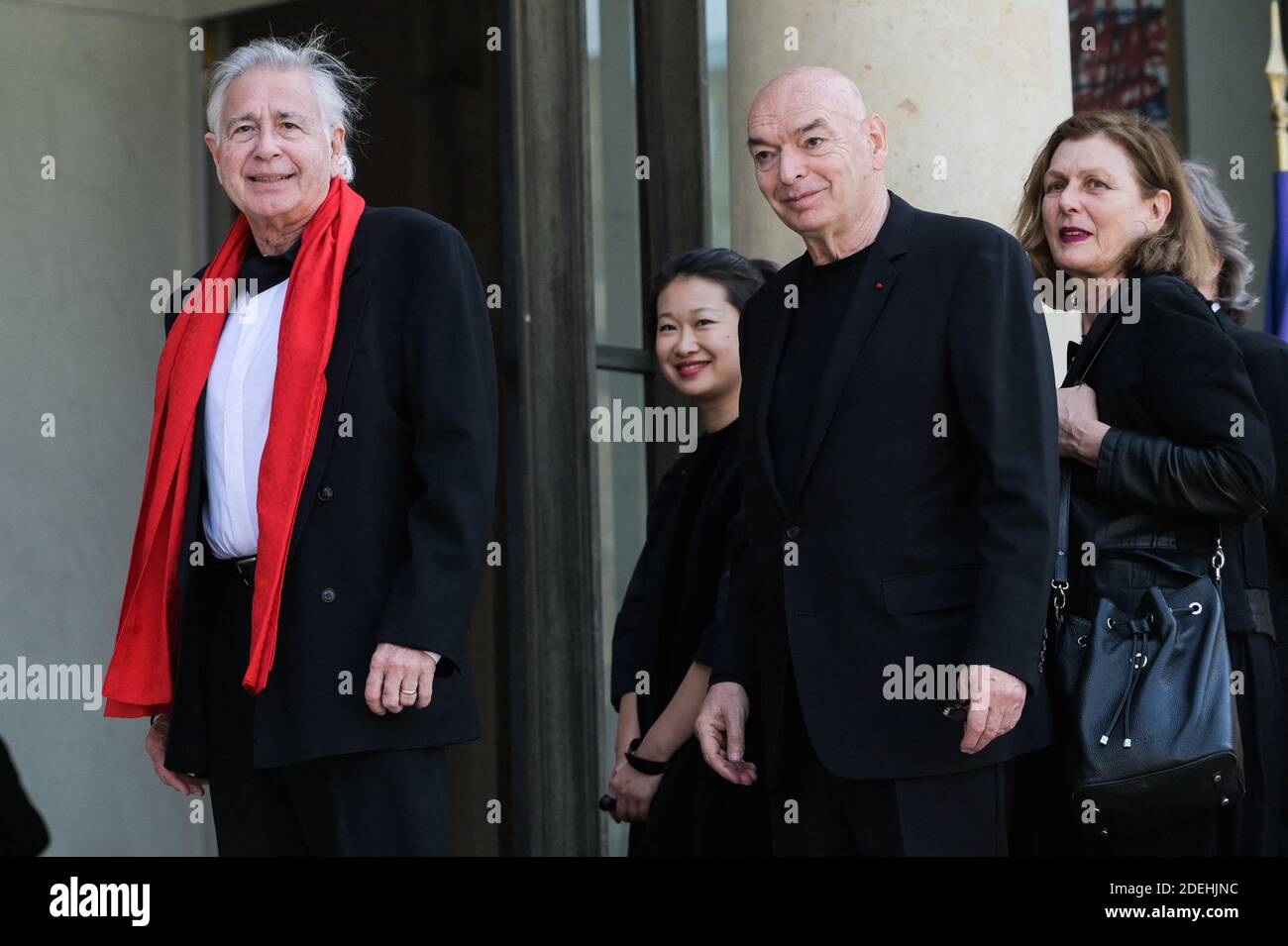 Jean Nouvel arrives for the Pritzker award ceremony in Paris on May 24 ...