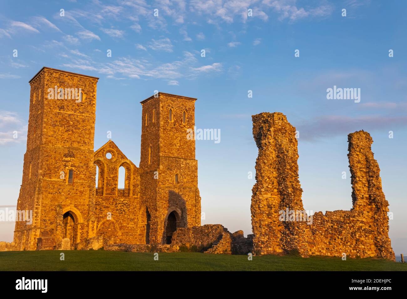 Reculver Towers And Roman Ruins Of Roman Fort High Resolution Stock ...