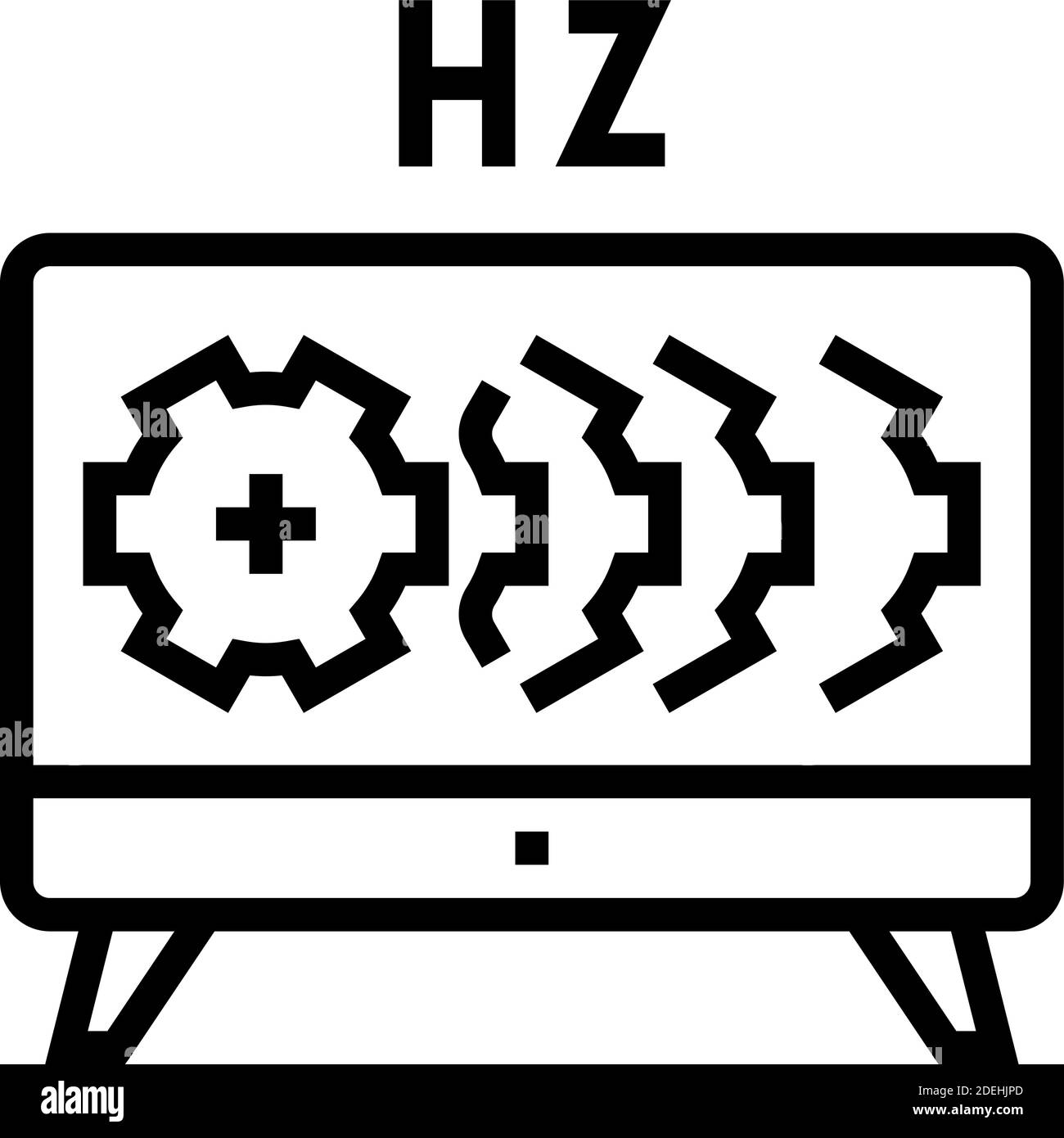 hz settings and test monitor line icon vector illustration Stock Vector ...