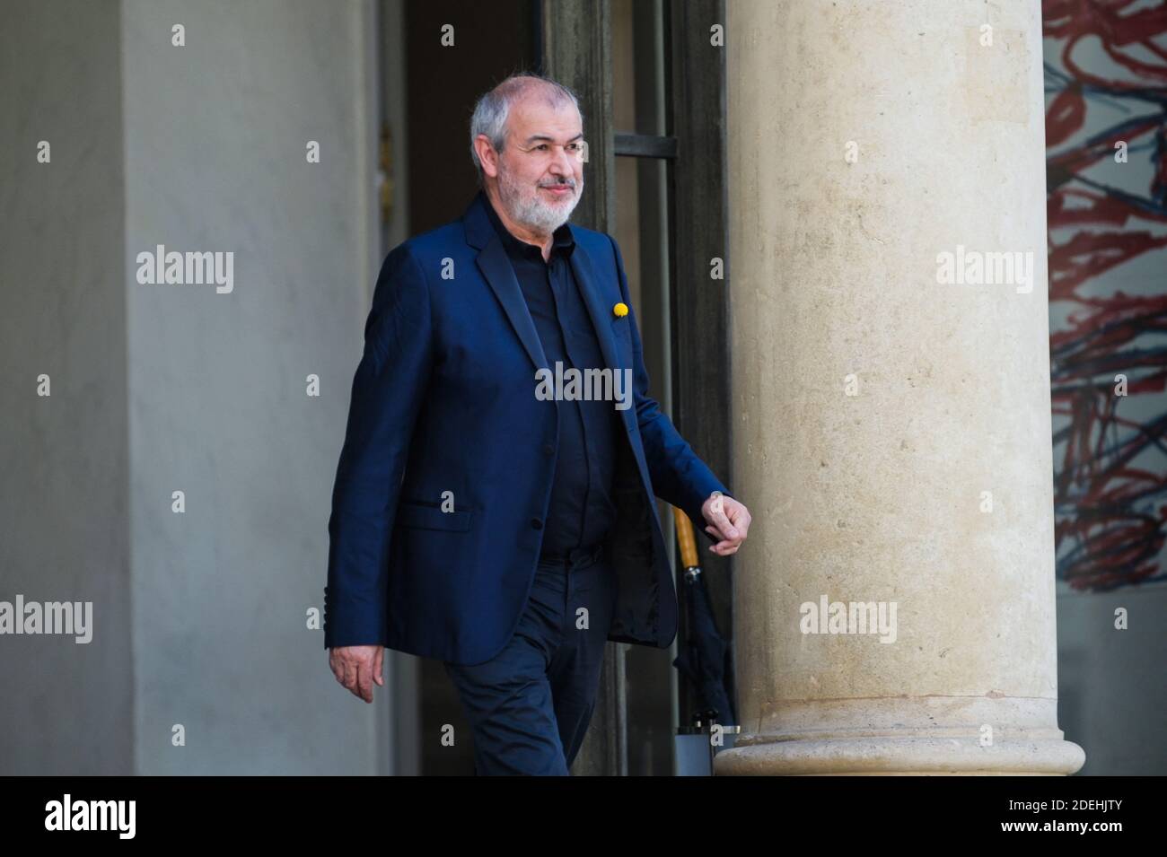 Ramón Vilalta leaves after the Pritzker award ceremony in Paris on May ...