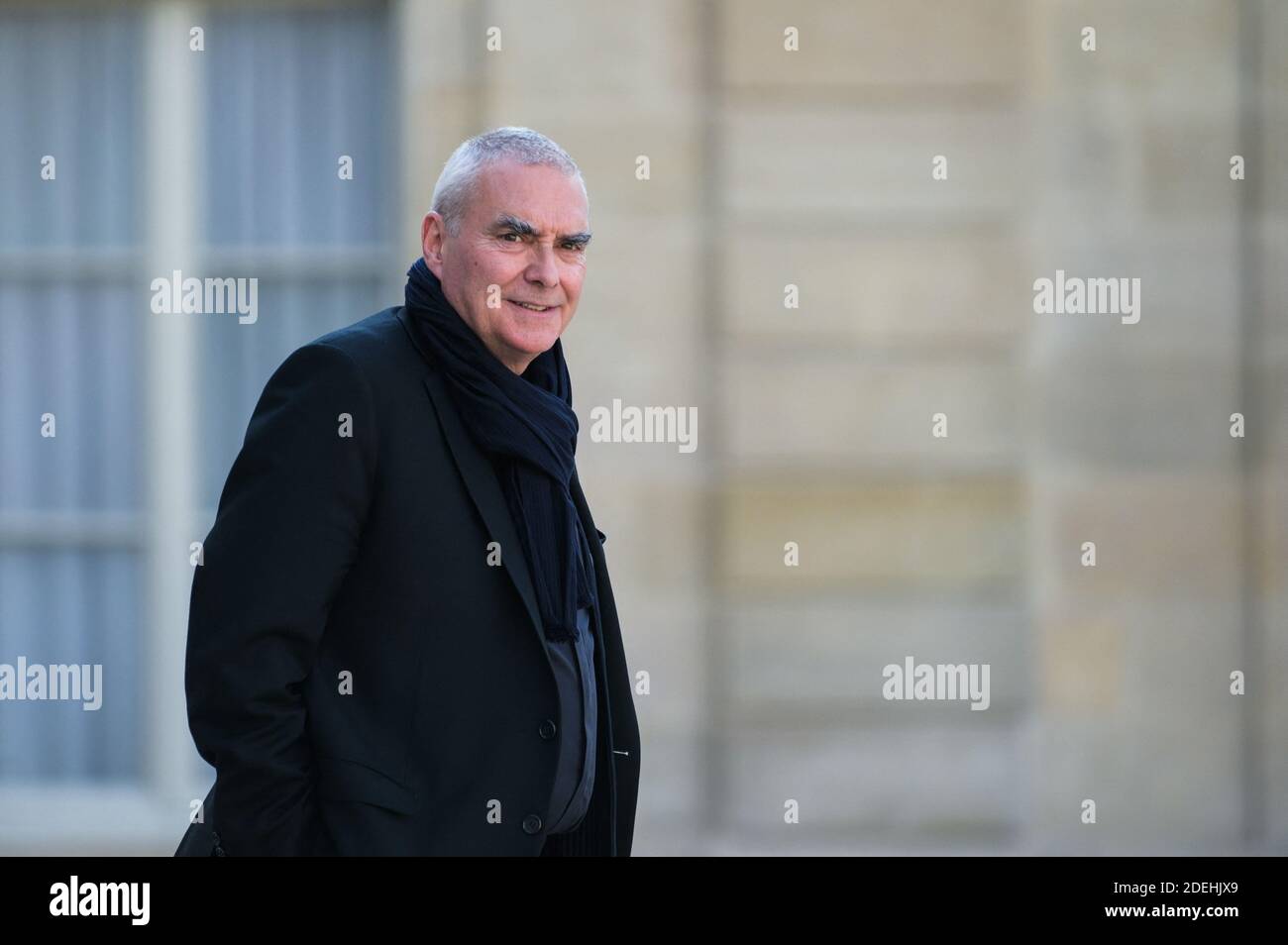 Dominique Perrault leaves after the Pritzker award ceremony in Paris on ...
