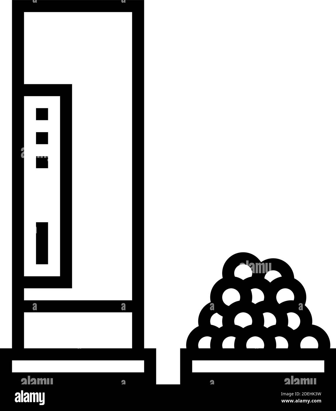 shotgun cartridge line icon vector illustration Stock Vector Image ...