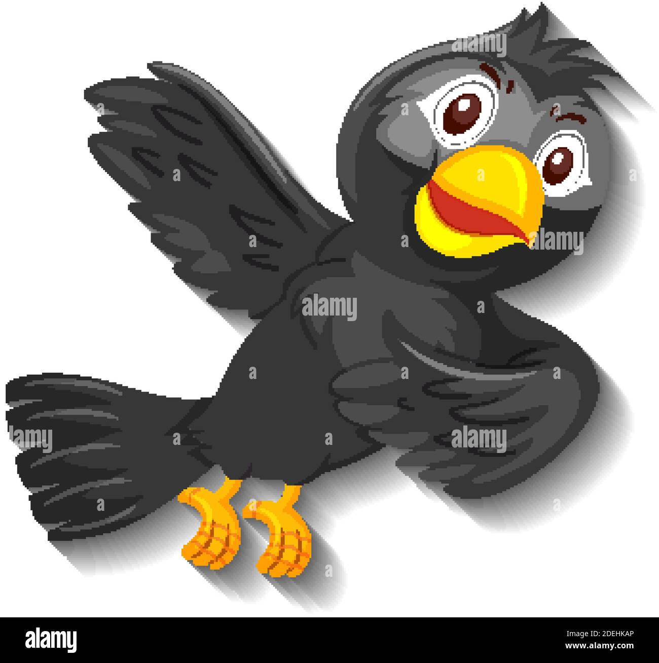 Black bird cartoon character illustration Stock Vector Image & Art - Alamy