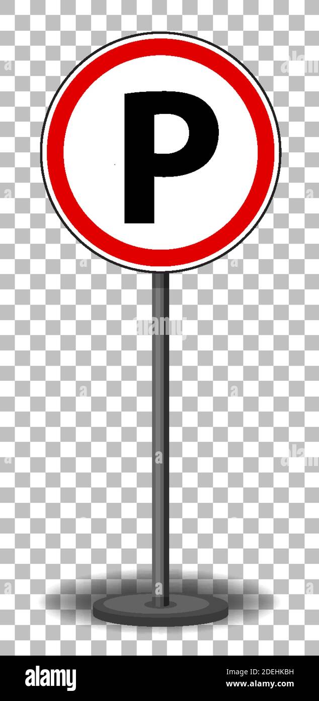 Parking sign isolated on white background illustration Stock Vector ...