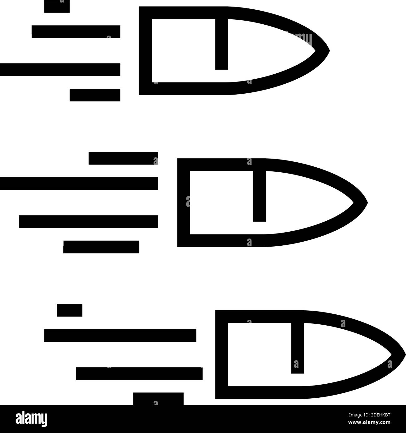 flying bullets line icon vector illustration Stock Vector Image & Art ...