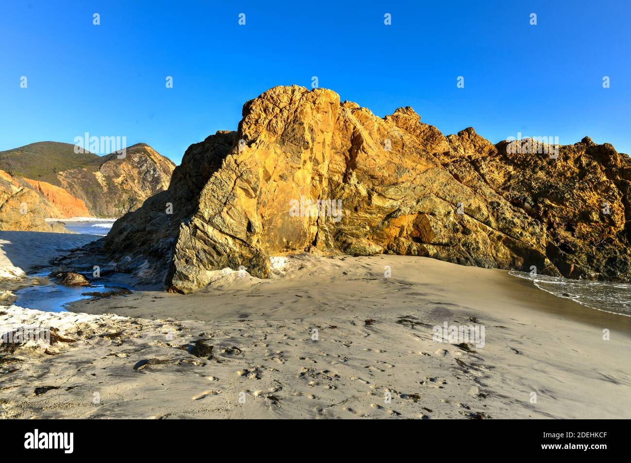Pfeiffer Beach along Pfeiffer State Park in Big Sur, California Stock ...