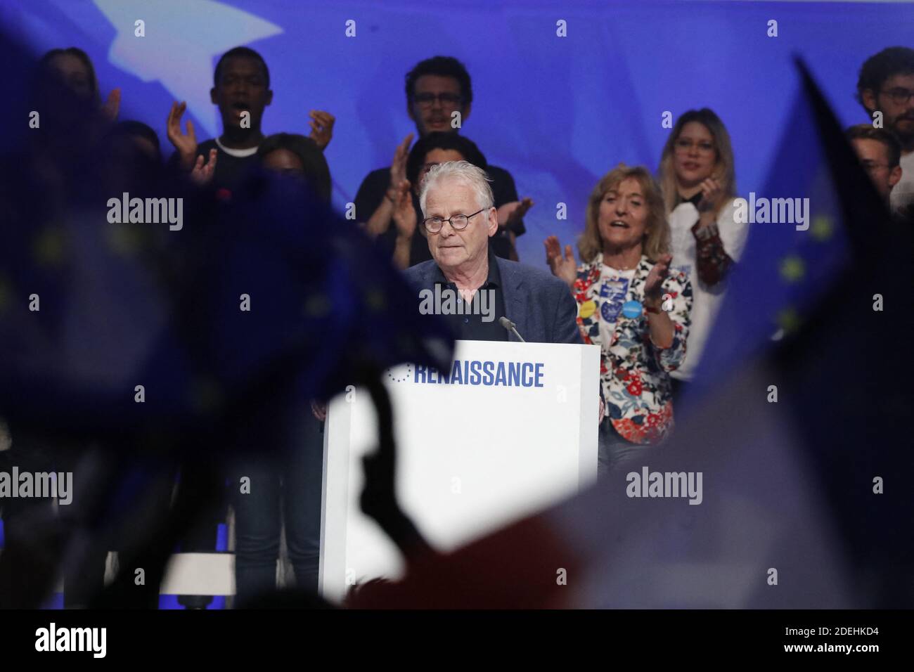 Daniel Cohn-Bendit during a Meeting for the European elections for "La ...