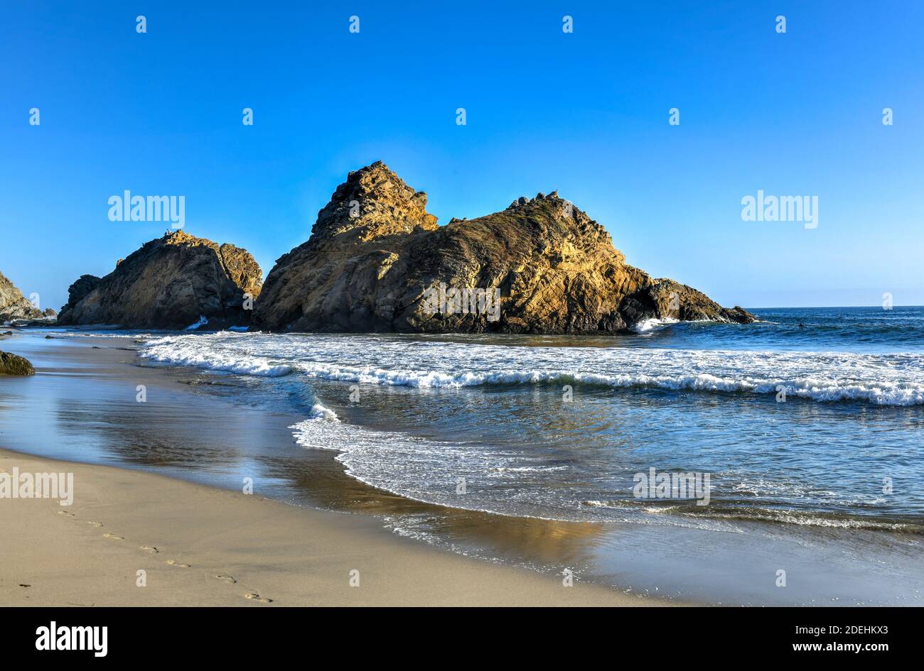 Pfeiffer Beach along Pfeiffer State Park in Big Sur, California Stock ...