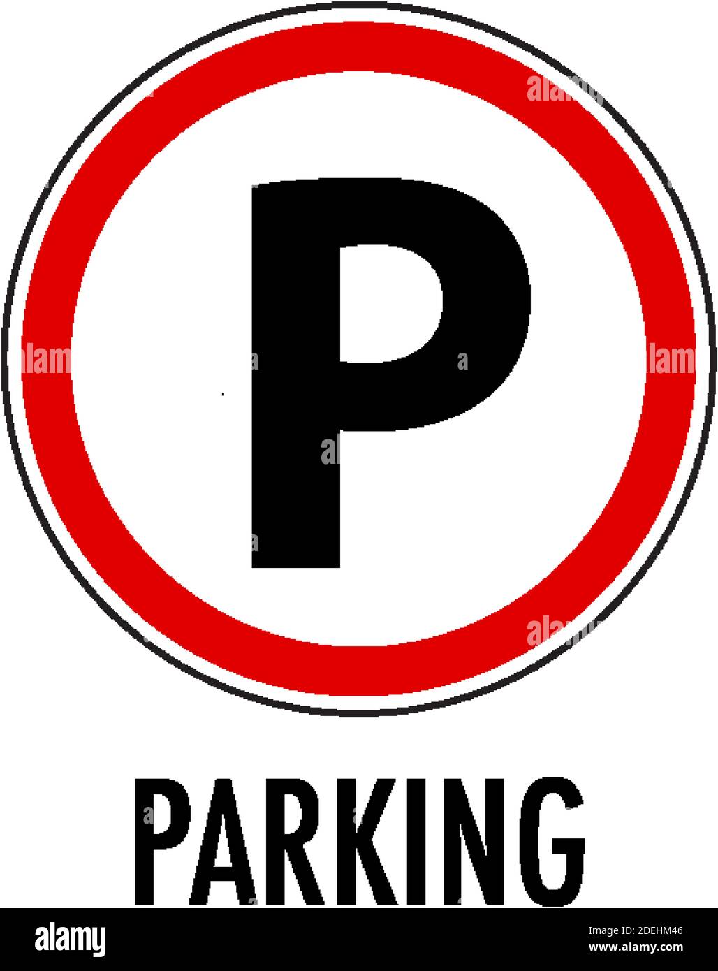 Parking sign isolated on white background illustration Stock Vector ...
