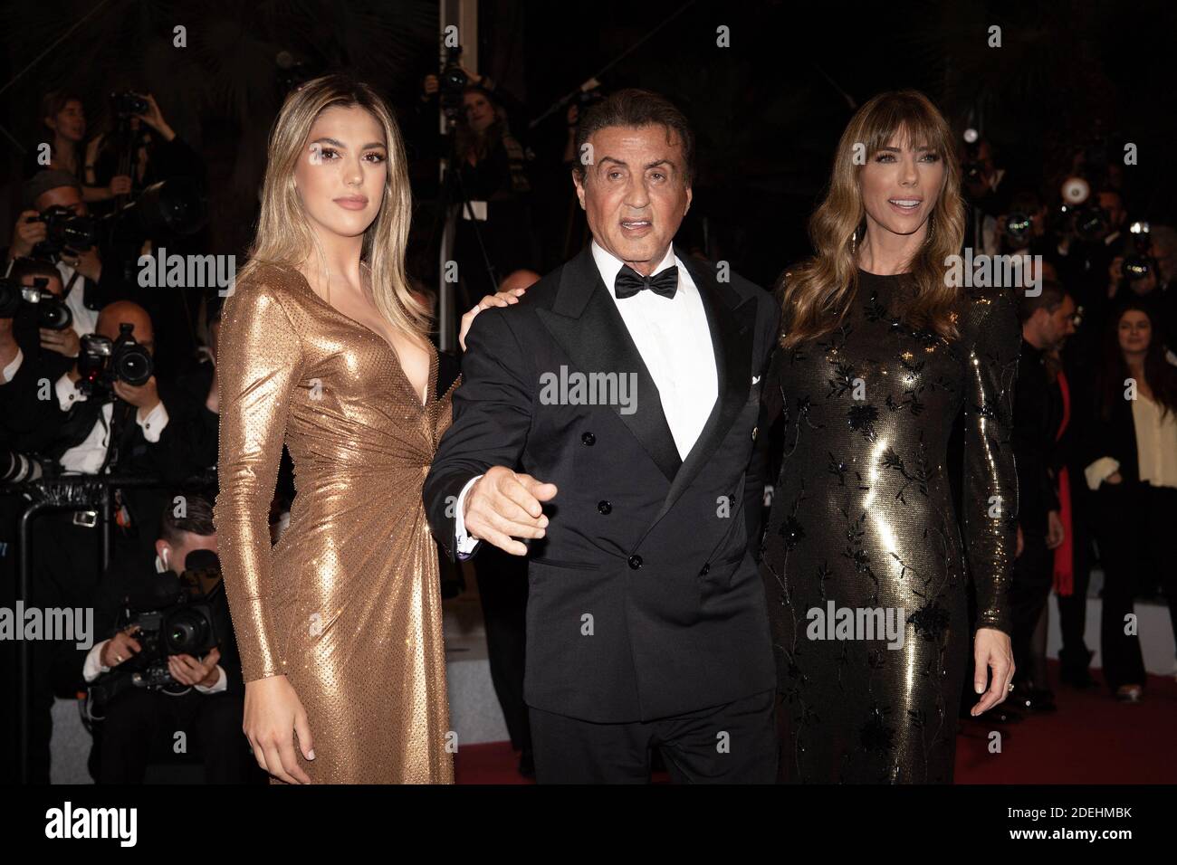 Sylvester Stallone with his wife Sistine Rose Stallone and daughter ...