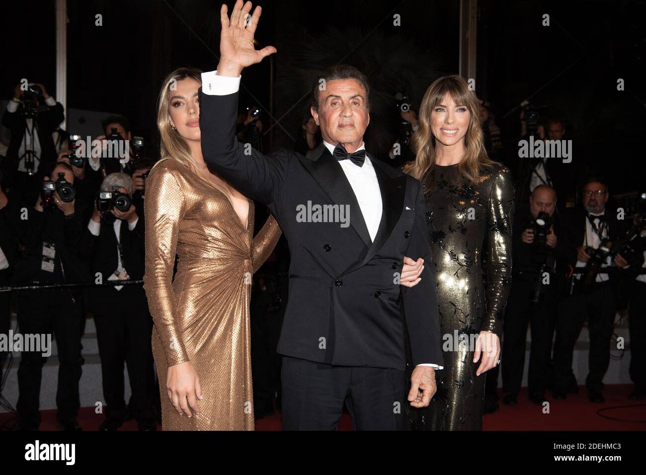 Sylvester Stallone with his wife Sistine Rose Stallone and daughter ...