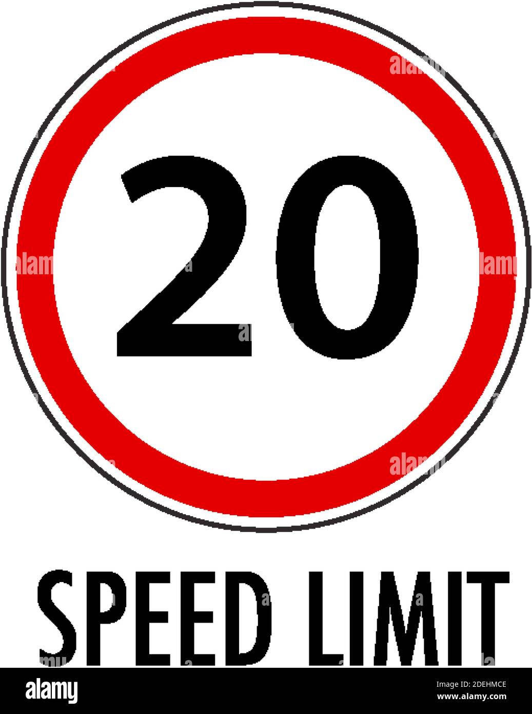 Red traffic sign on white background illustration Stock Vector Image ...