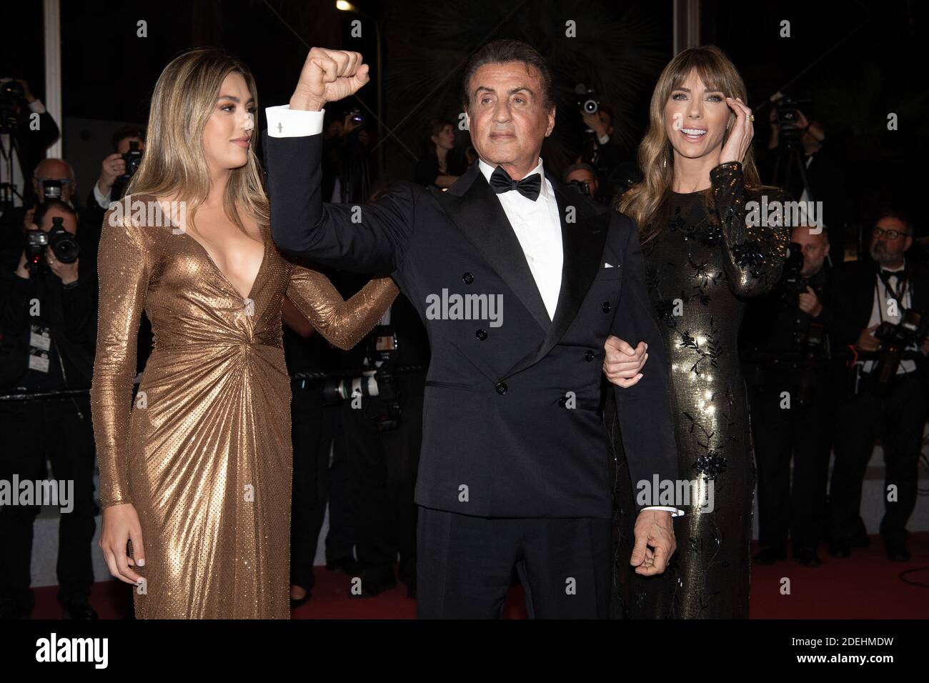 Sylvester Stallone with his wife Sistine Rose Stallone and daughter ...