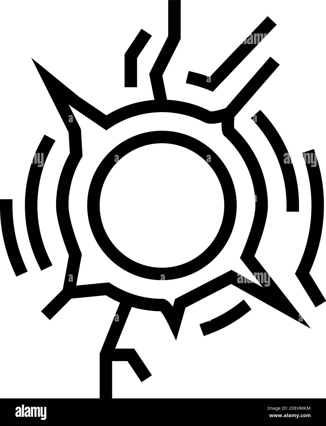 bullet hole line icon vector illustration Stock Vector Image & Art - Alamy