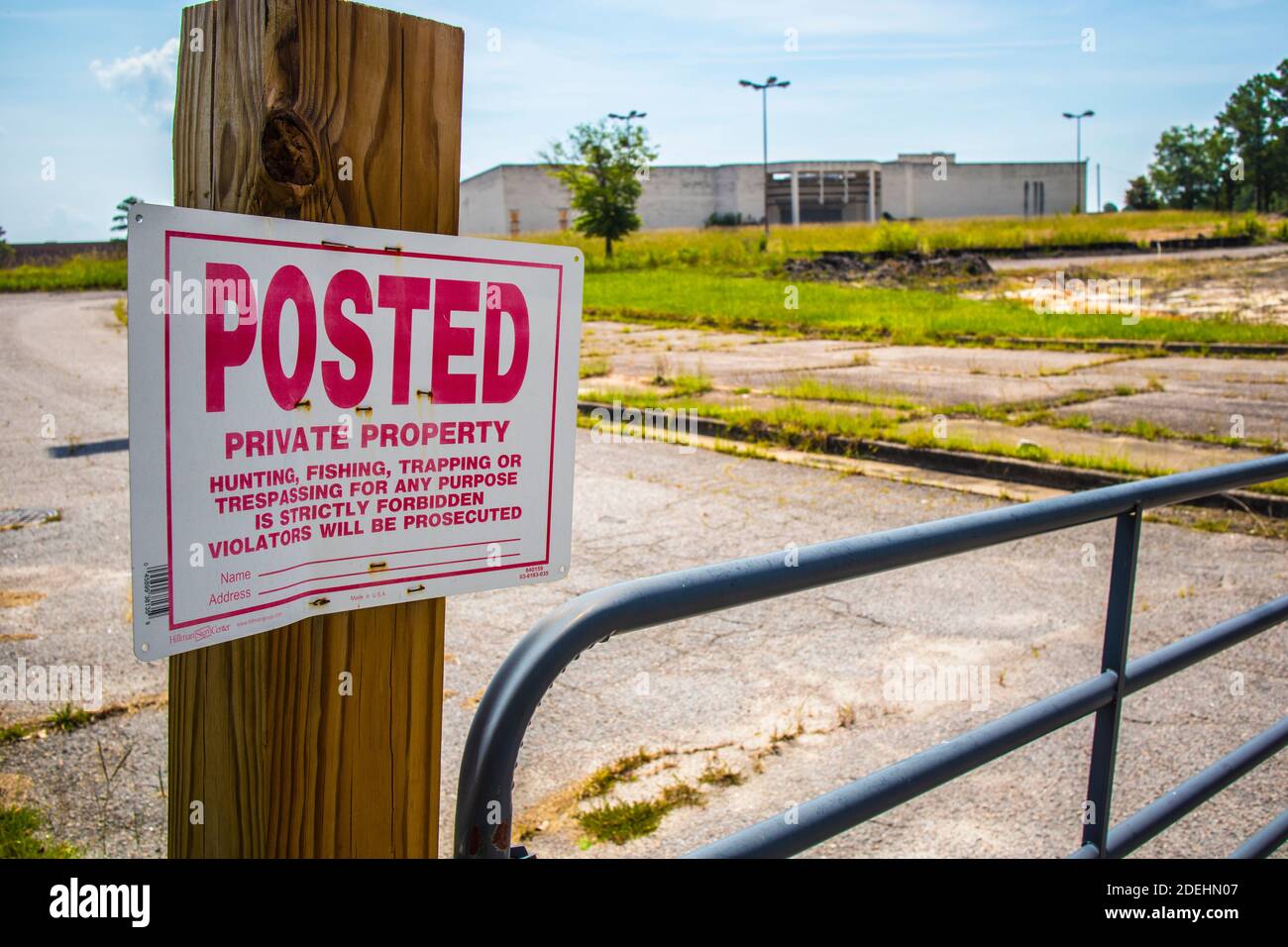 Private Property sign on a wooden post Stock Photo - Alamy