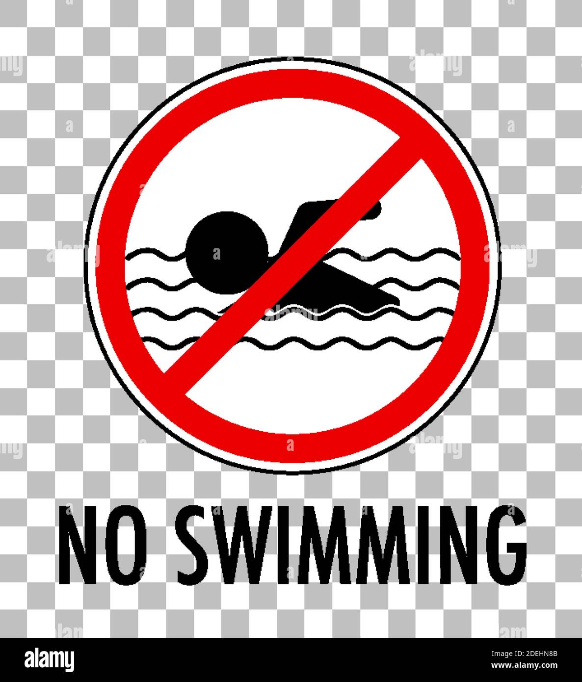 No Swimming Sign
