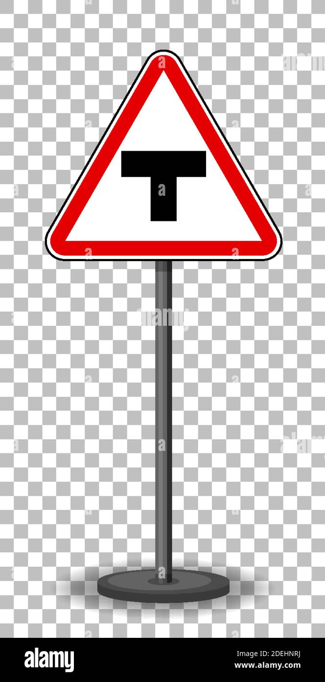 Red traffic sign on transparent background illustration Stock Vector ...