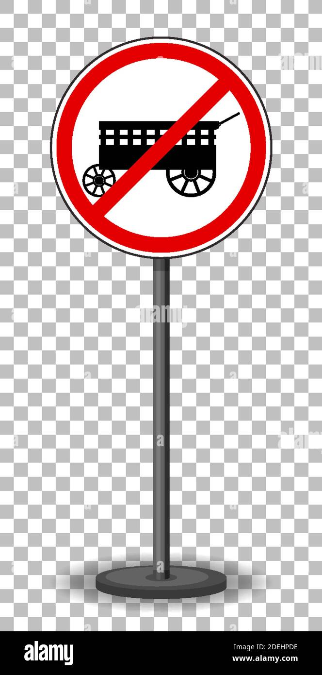 Red traffic sign on transparent background illustration Stock Vector ...