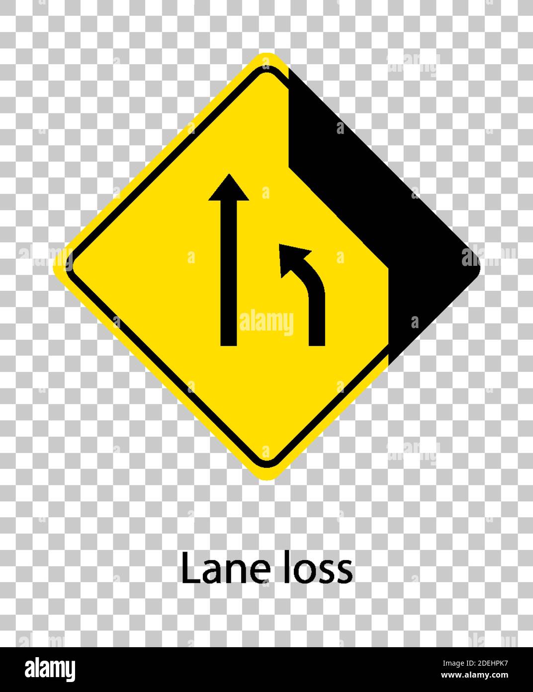 Yellow traffic warning sign on transparent background illustration ... Yellow traffic warning sign on transparent background illustration ...