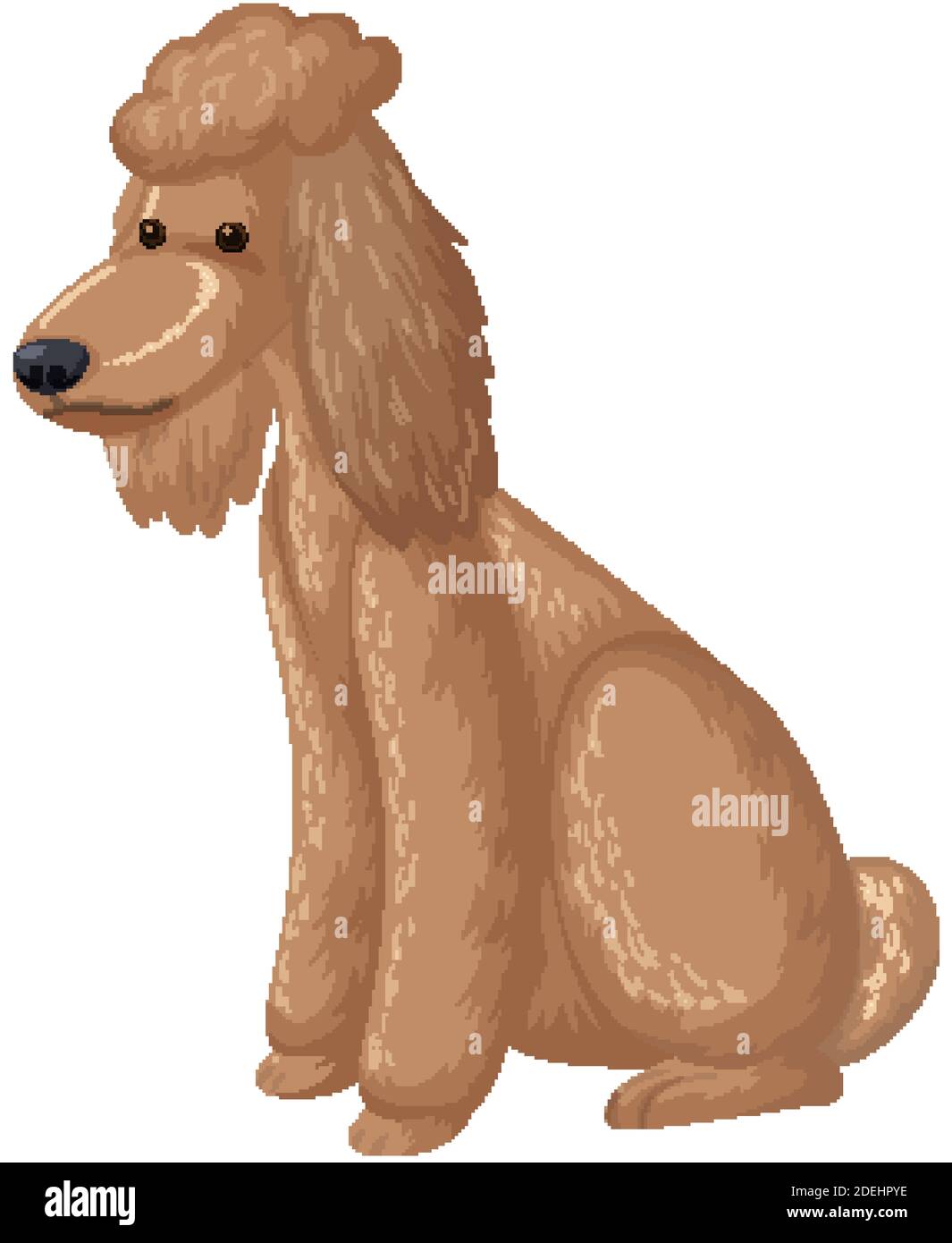 Brown Puddle cartoon style on white background illustration Stock ...