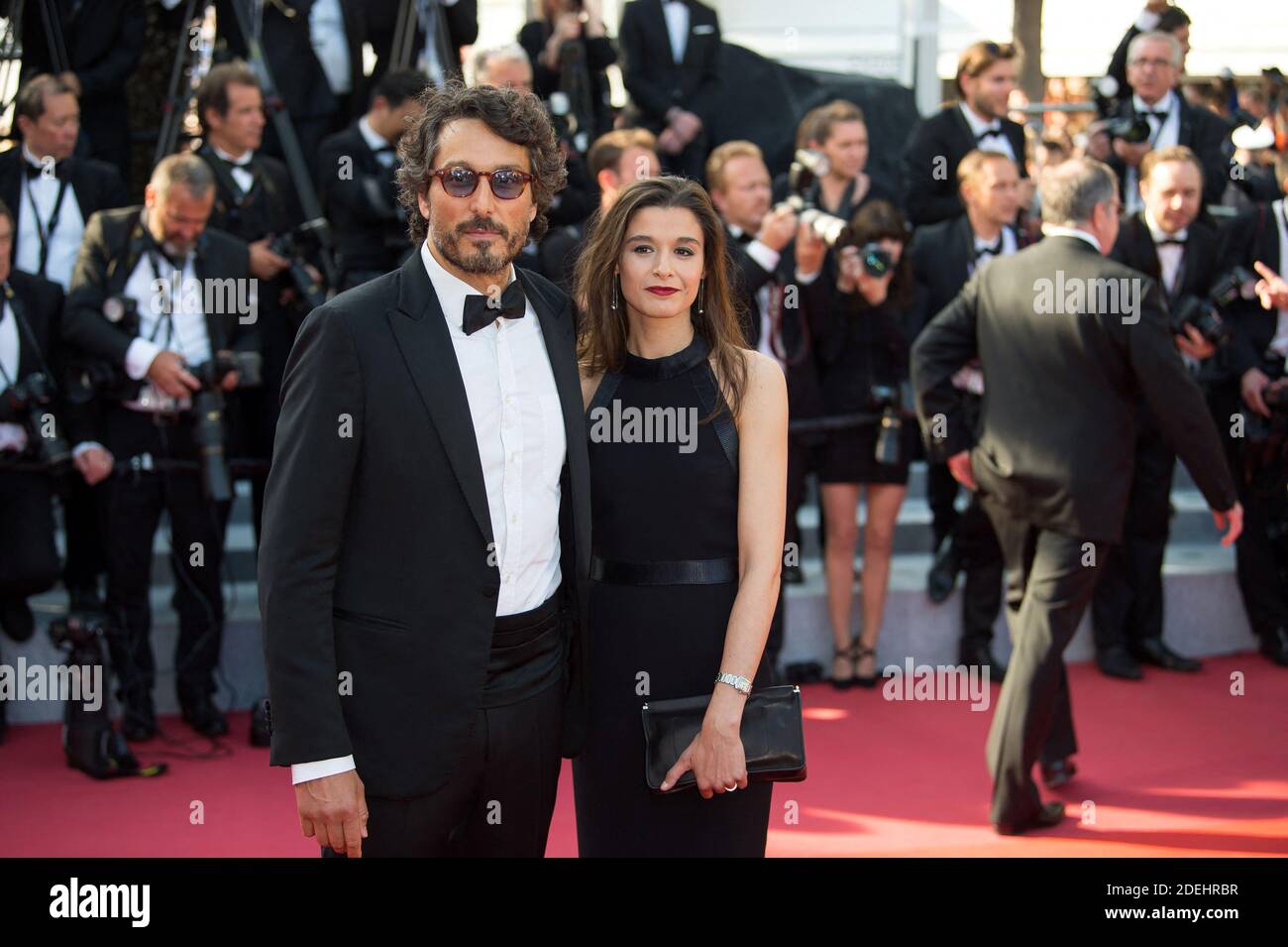 Vincent Elbaz and Fanny Conquy arriving on the red carpet for the ...