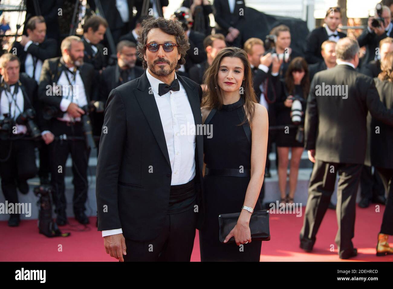 Vincent Elbaz and Fanny Conquy arriving on the red carpet for the ...