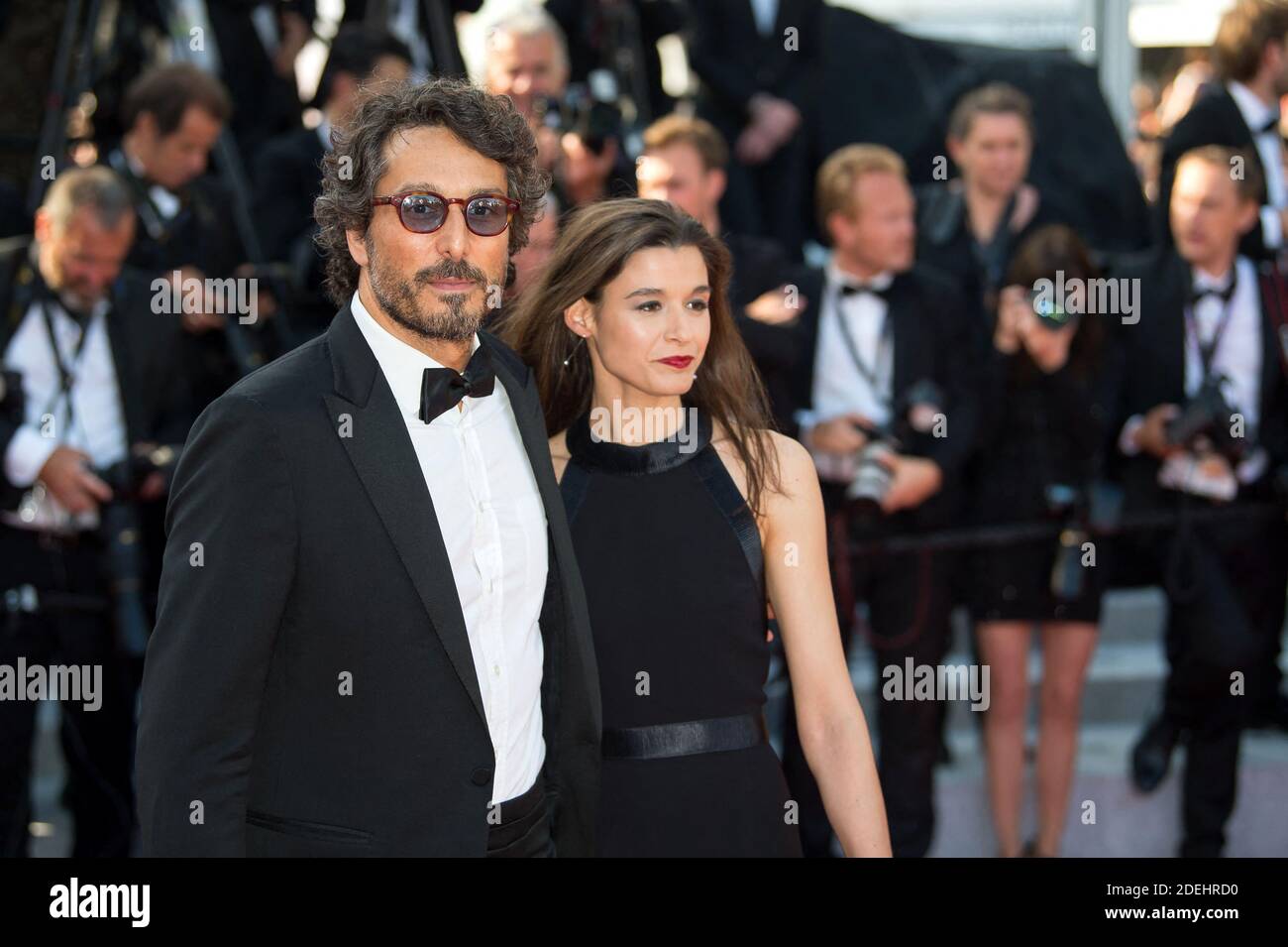 Vincent Elbaz and Fanny Conquy arriving on the red carpet for the ...