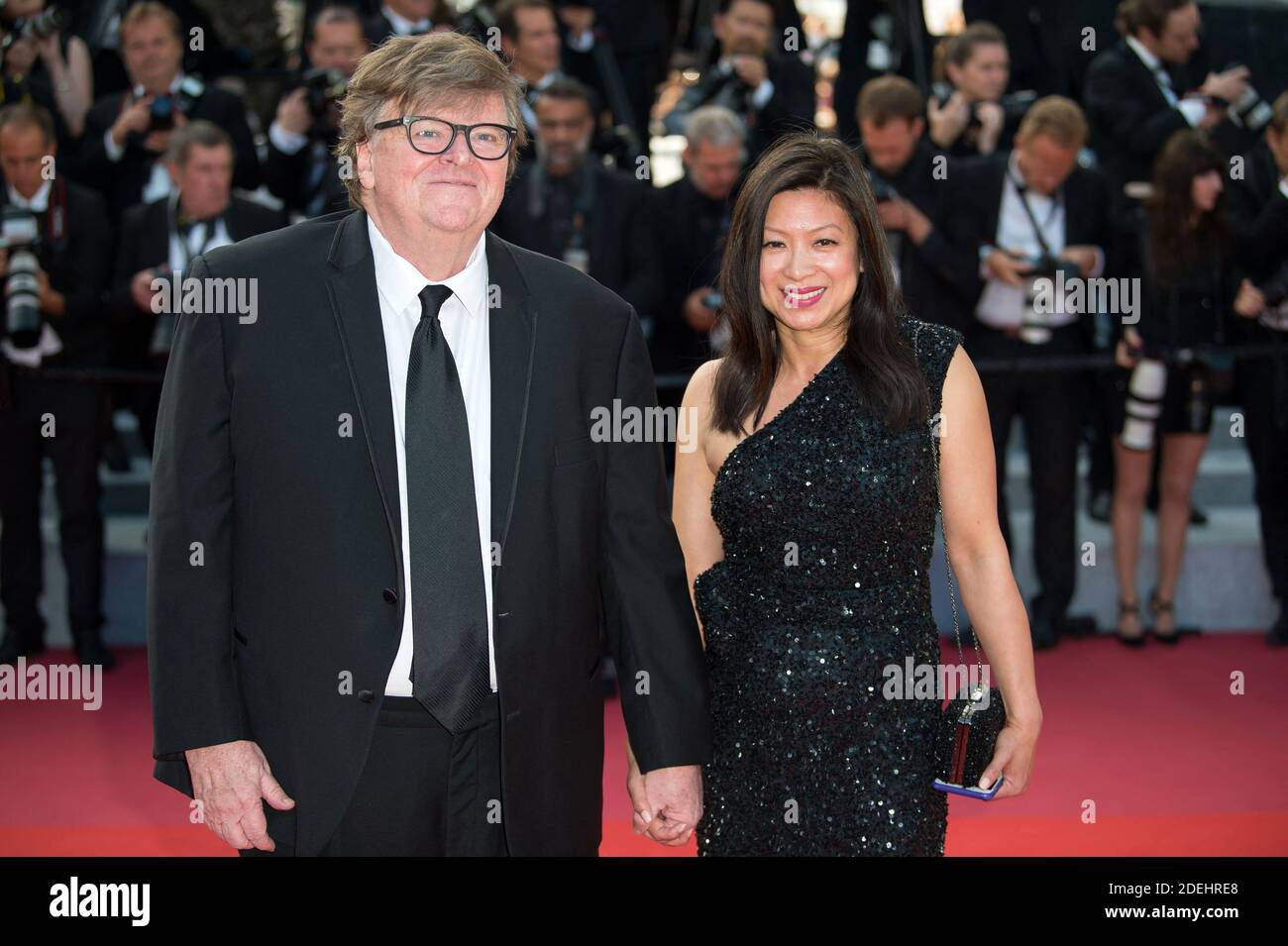 Michael Moore and Sonia Low arriving on the red carpet for the Closing ...
