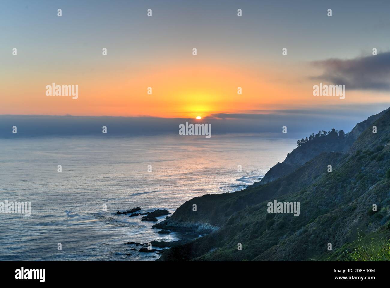 Vista Point along Highway 1 and Big Sur, California, USA Stock Photo ...