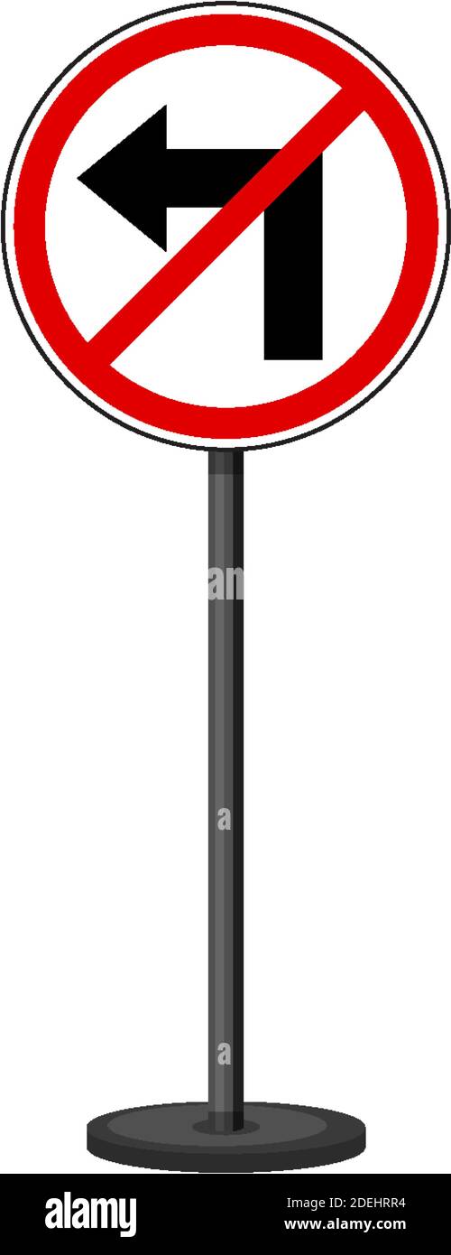 Red traffic sign on white background illustration Stock Vector Image ...