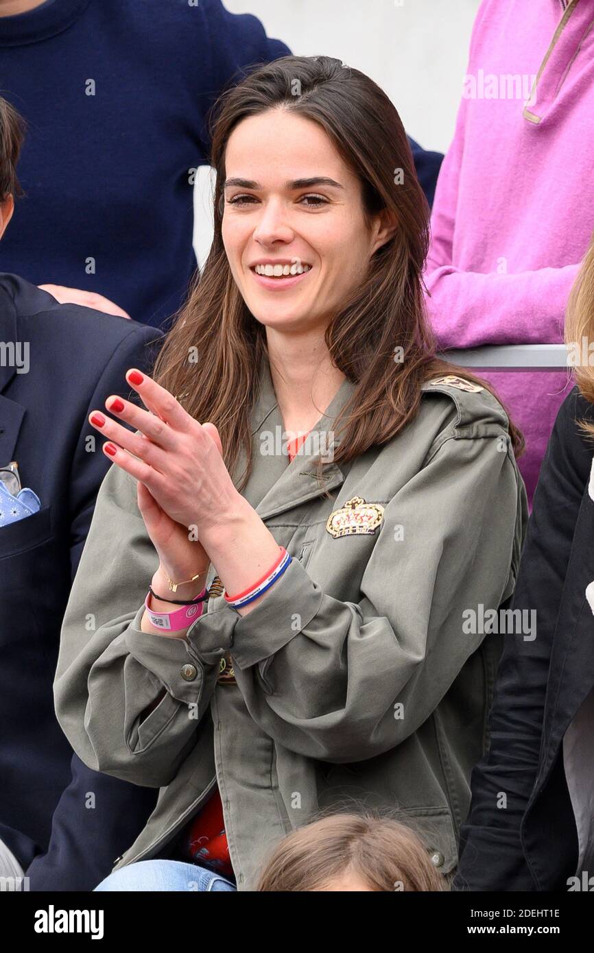 Catherine Robert (girlfriend of singer Vianney) attends the tournament ...