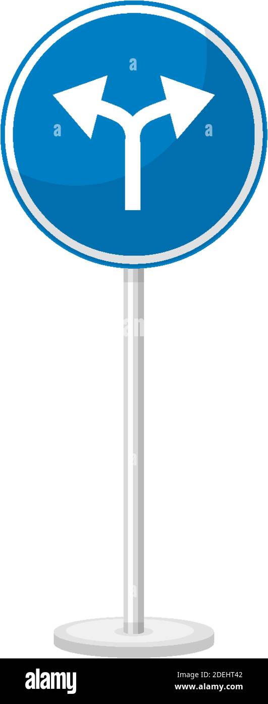 Blue traffic sign on white background illustration Stock Vector Image ...