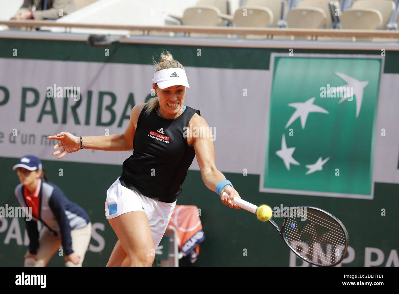 Germany's Angelique Kerber playing in the first round of the 2019 BNP ...