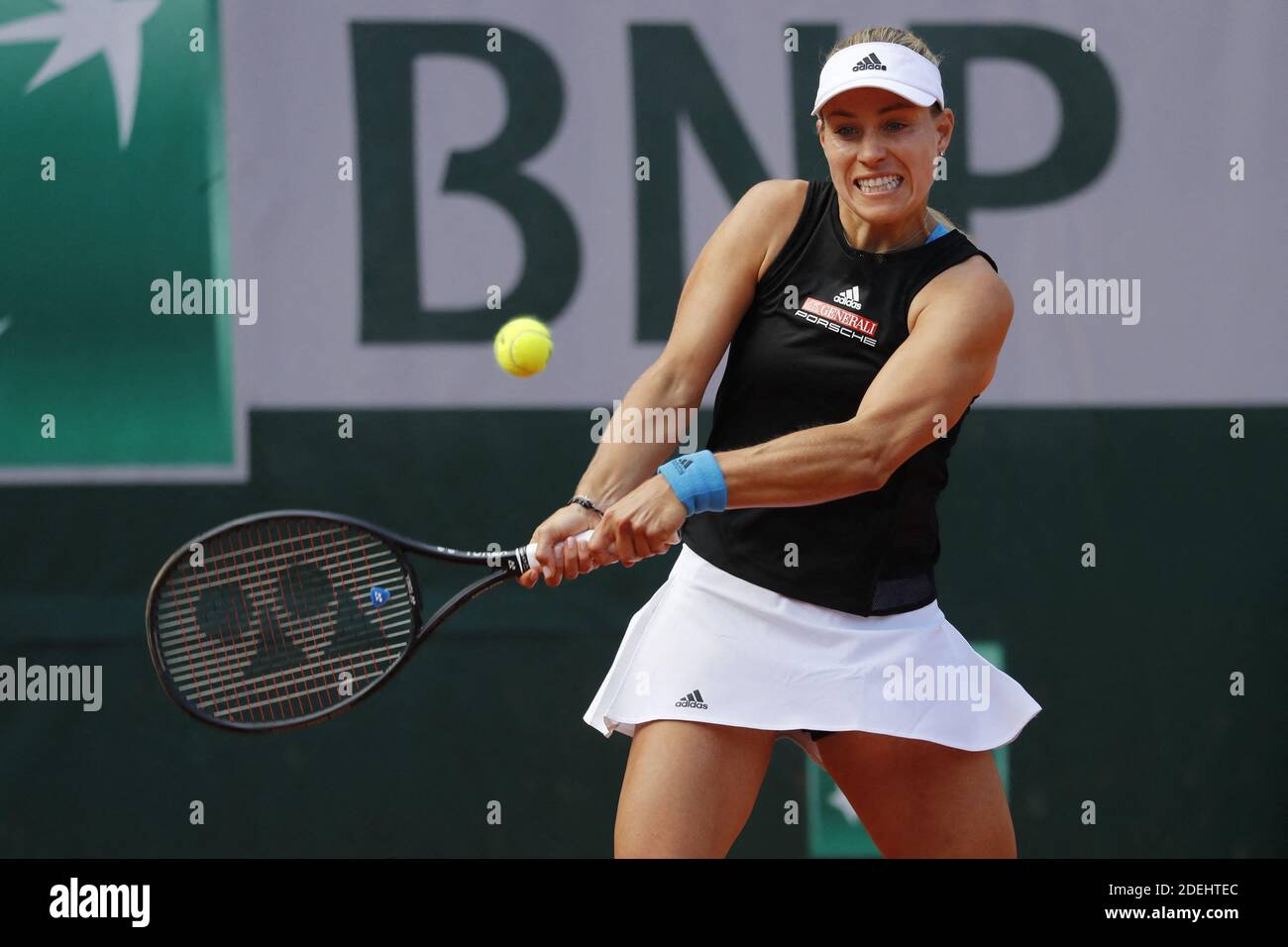 Germany's Angelique Kerber playing in the first round of the 2019 BNP ...
