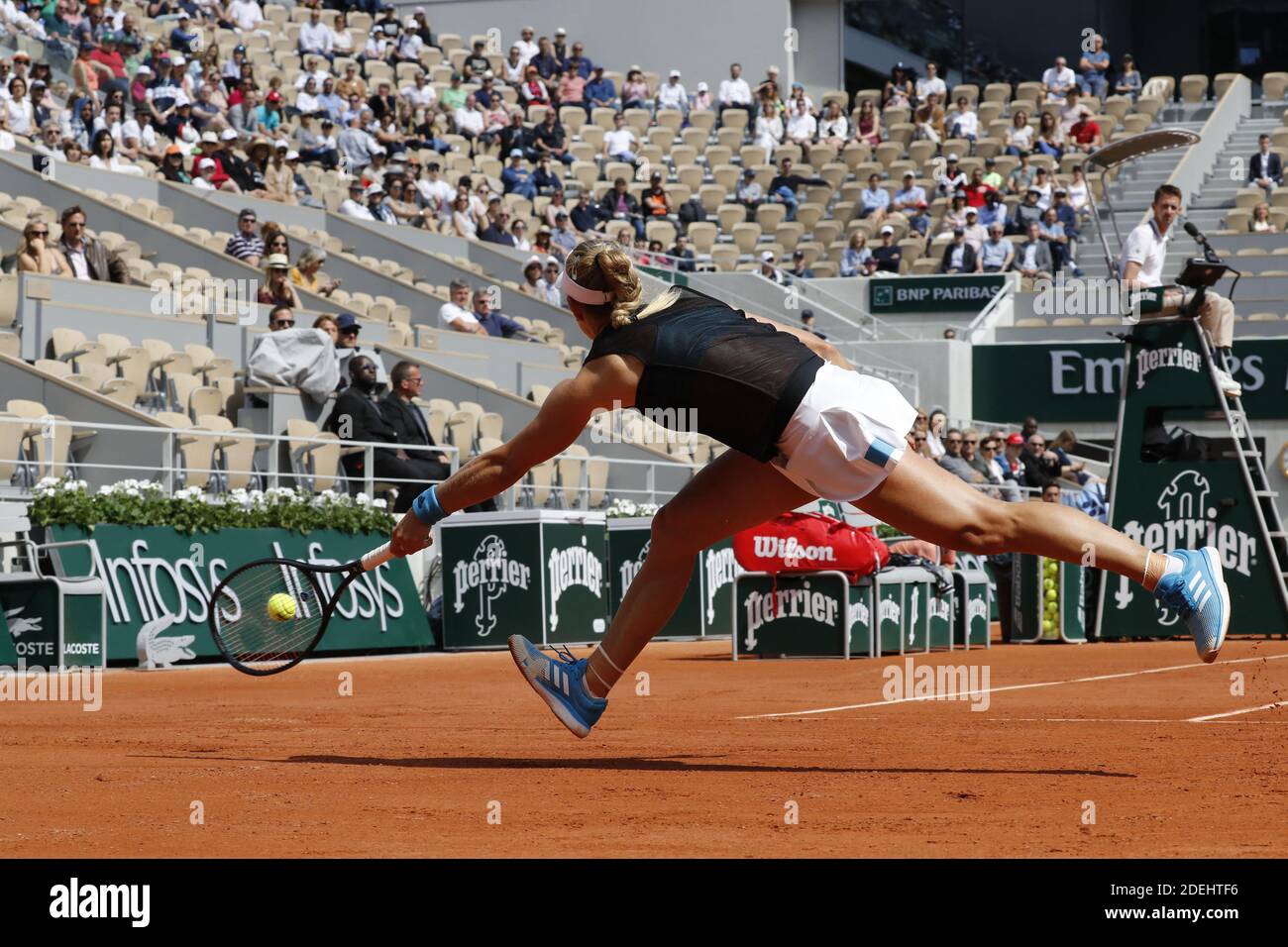Germany's Angelique Kerber playing in the first round of the 2019 BNP ...