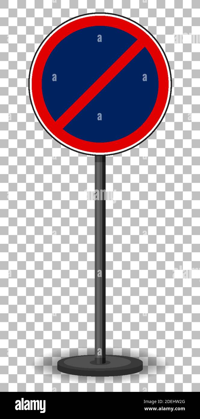Red traffic sign on transparent background illustration Stock Vector ...