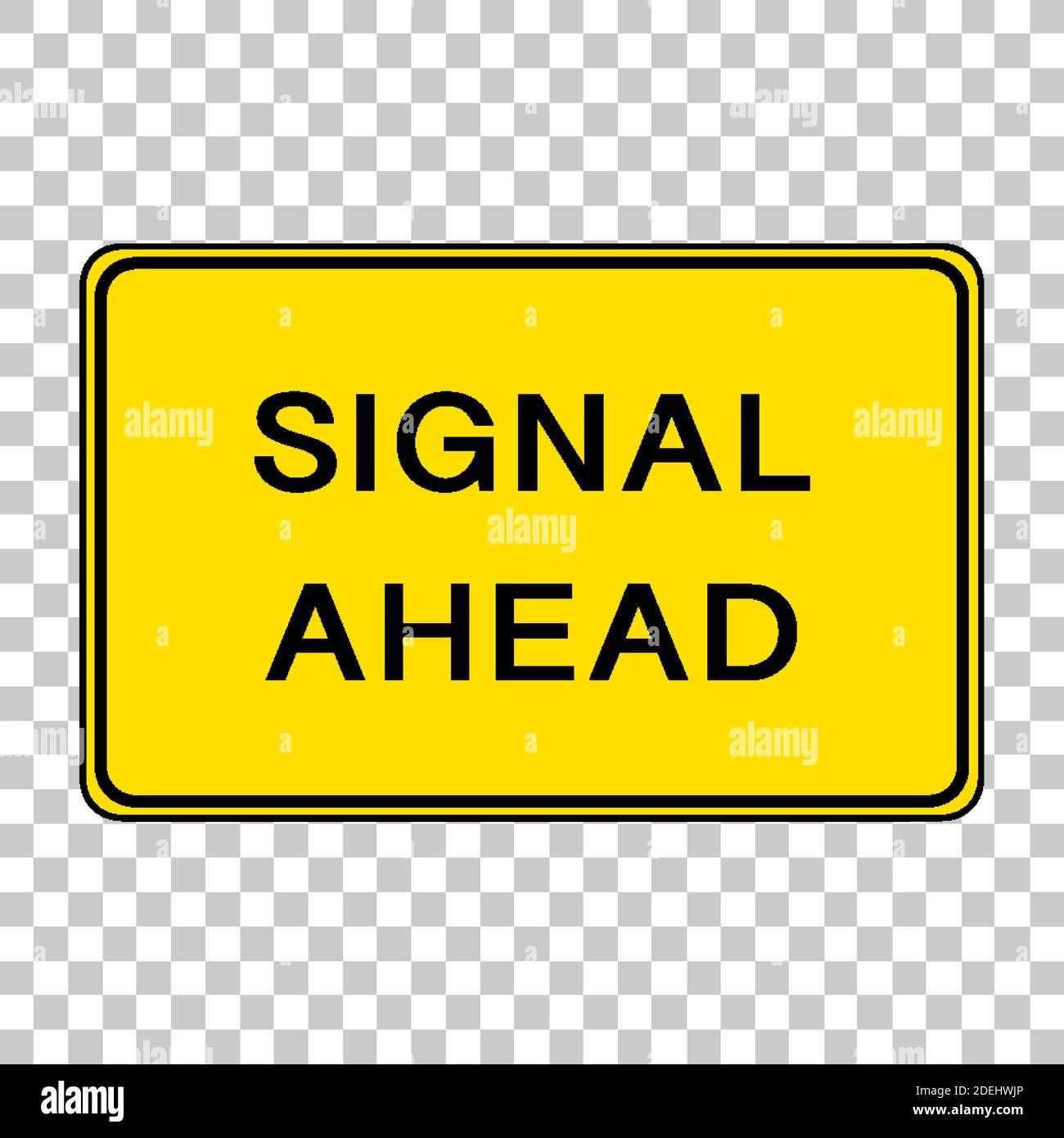 Signal ahead sign isolated on transparent background illustration Stock ...
