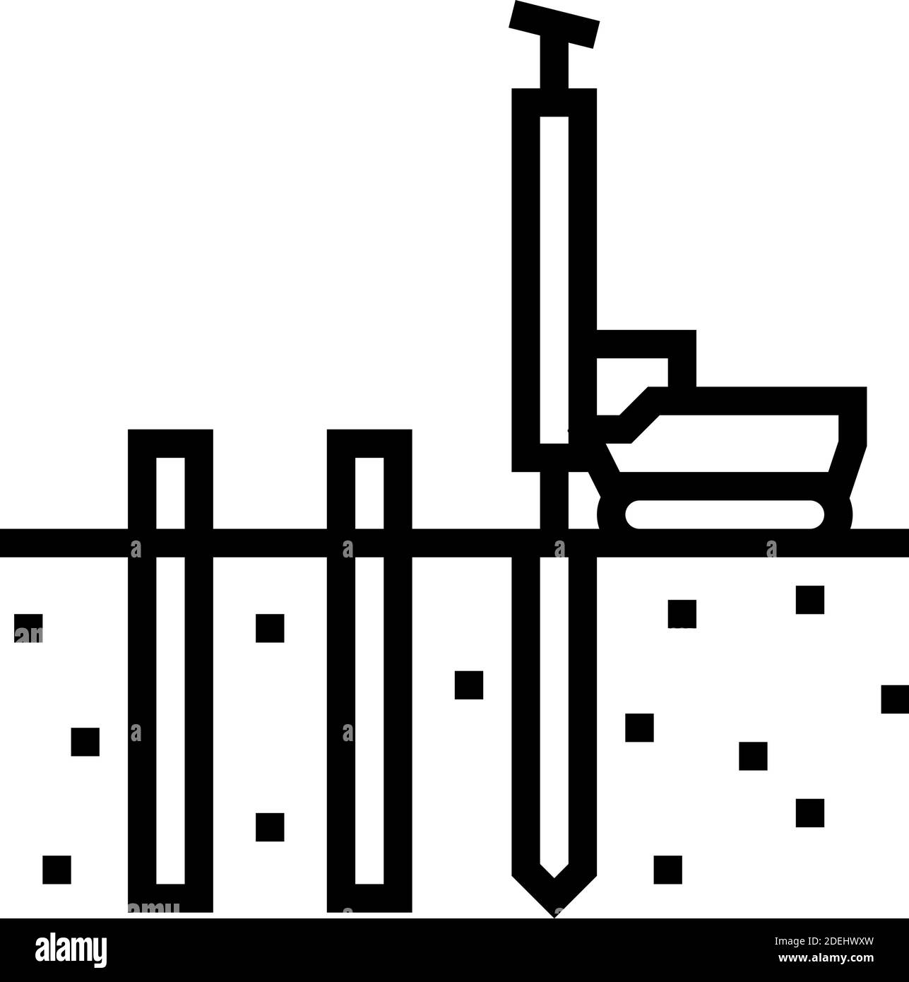 Pile driving pile driving Stock Vector Images - Alamy