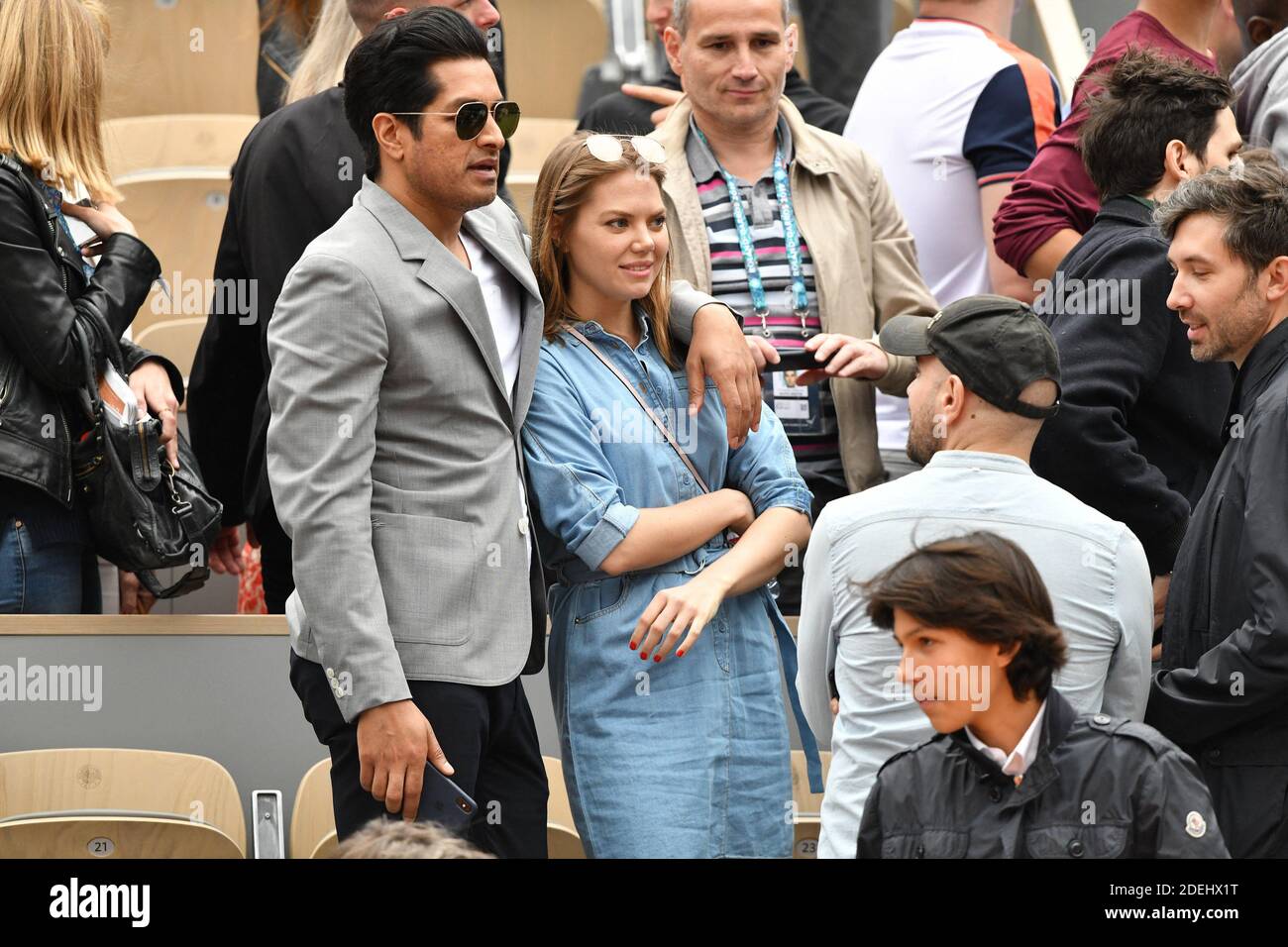 Sugar Sammy and his girlfriend Nastassia attend the 2019 French Open ...
