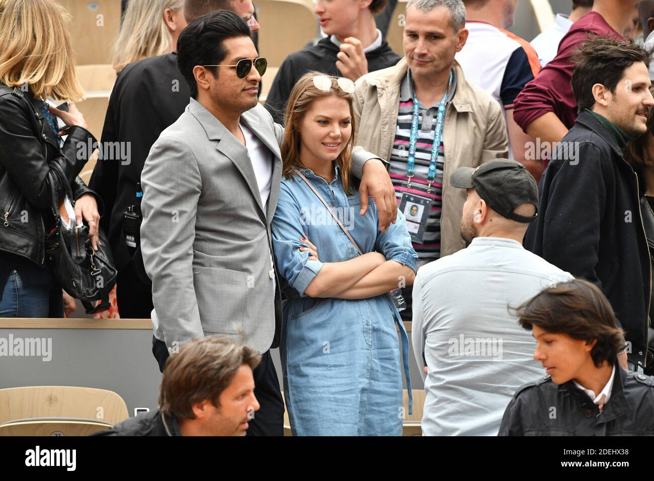 Sugar Sammy and his girlfriend Nastassia attend the 2019 French Open ...